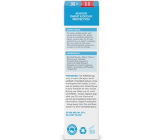 Sweat Control Spray -Aluminium Free Antiperspirant Deodorant