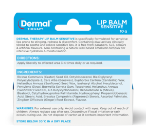 Lip Balm Sensitive | Best lip balm for sensitive lips | Dermal Therapy