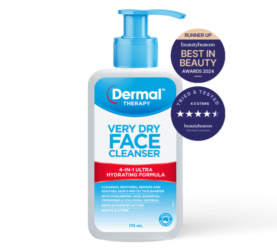 Very Dry Face Cleanser, Soap-free for Dry Skin | Dermal Therapy