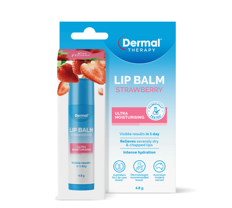 Lip Balm Stick Strawberry Flavour | Dermal Therapy AU